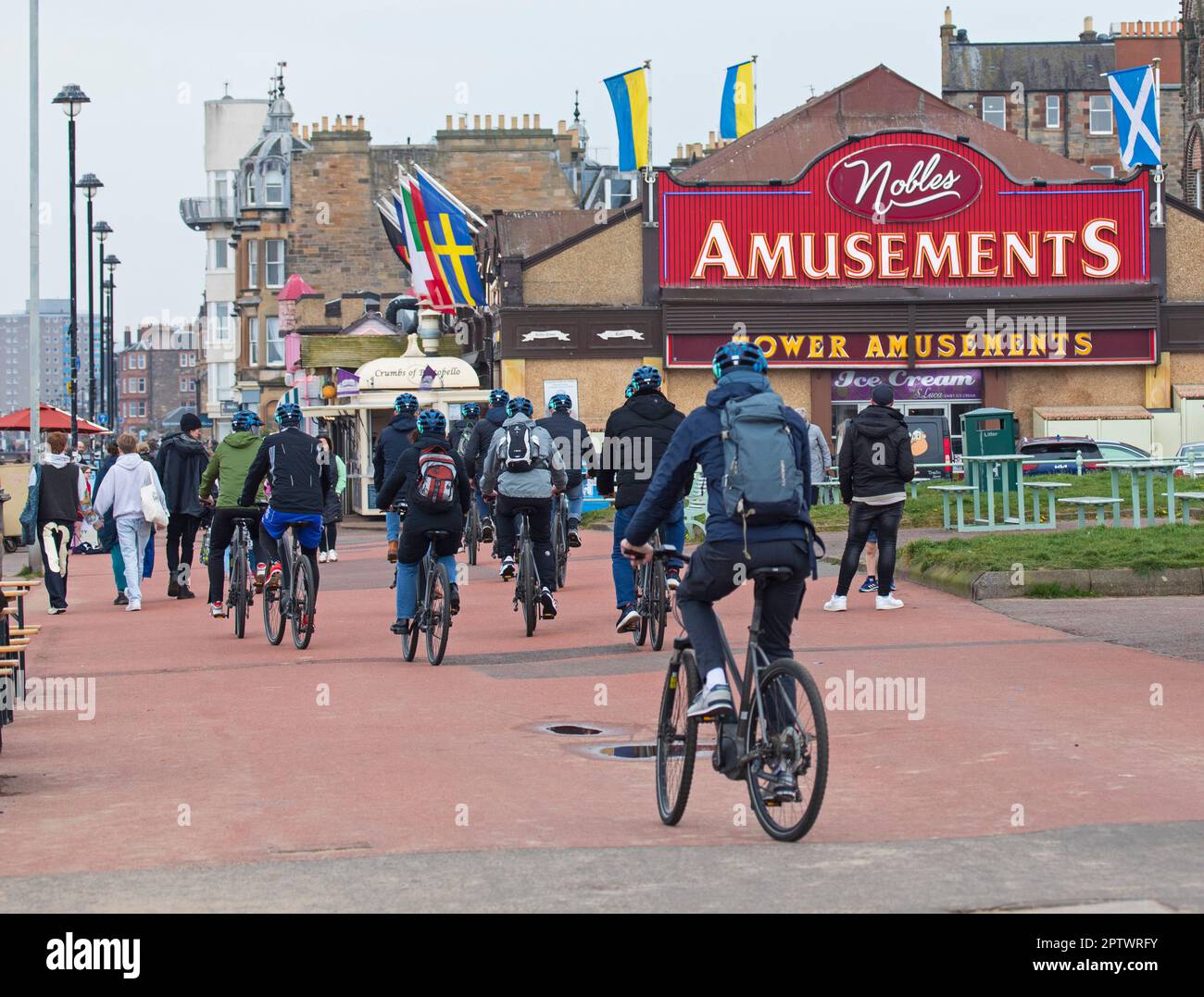 Portobello, Edinburgh, Scotland, UK. 28 April 2023. Cloudy and dull ...