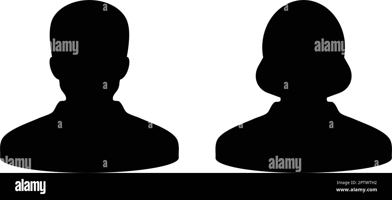 Boy and girl icon vector user person profile avatar symbol for business ...