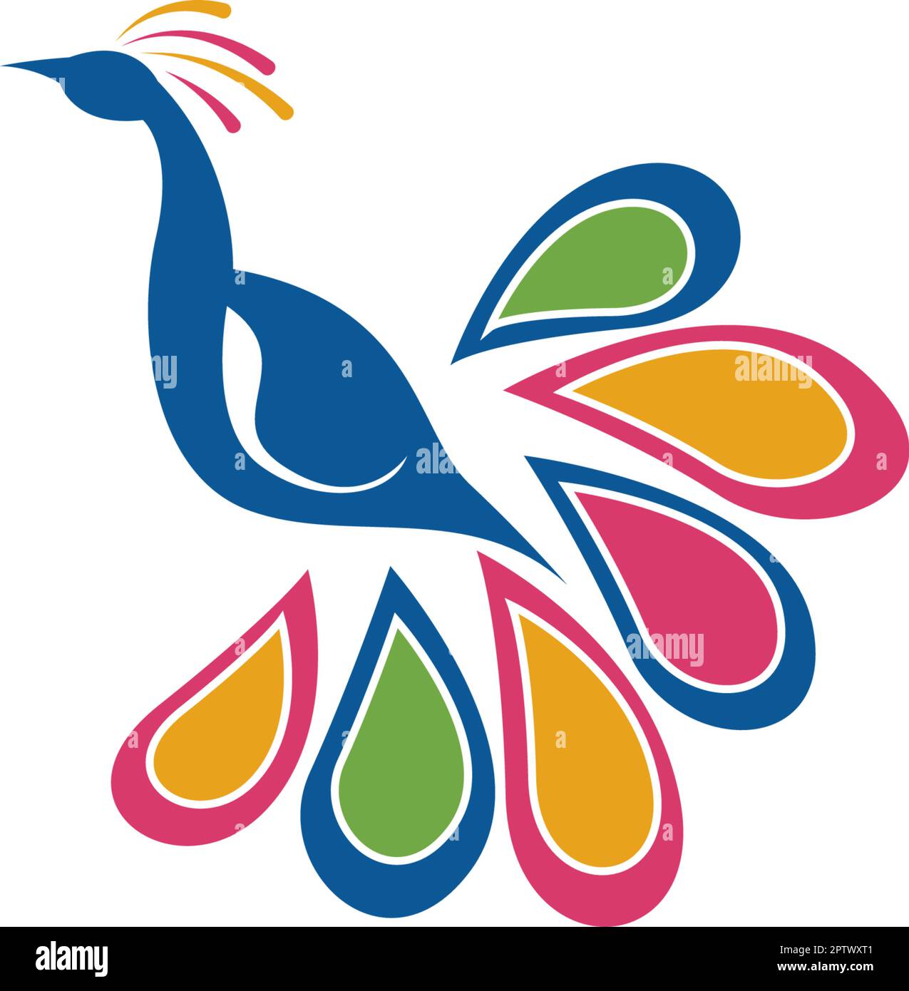 Peacock icon logo illustration design Stock Vector Image & Art - Alamy