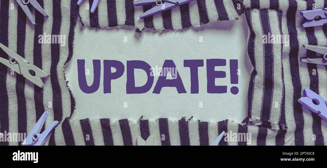 Sign displaying Update, Internet Concept Up to date Make something more ...