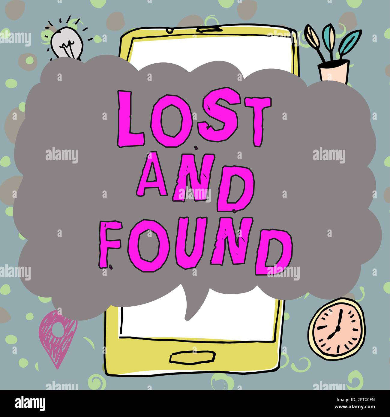 Sign displaying Lost And Found, Business idea Place where you can find ...