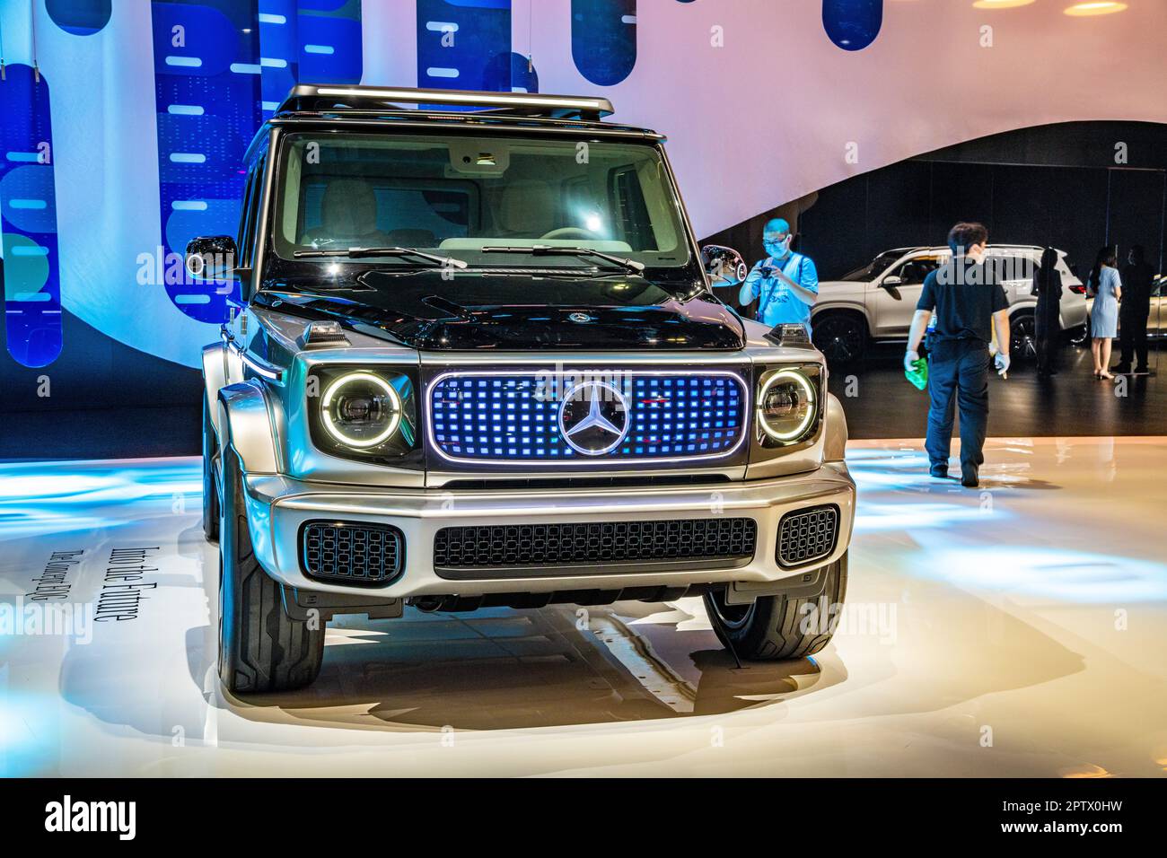 Mercedes-Benz EQC concept electric SUV on display at the 2023 Shanghai ...
