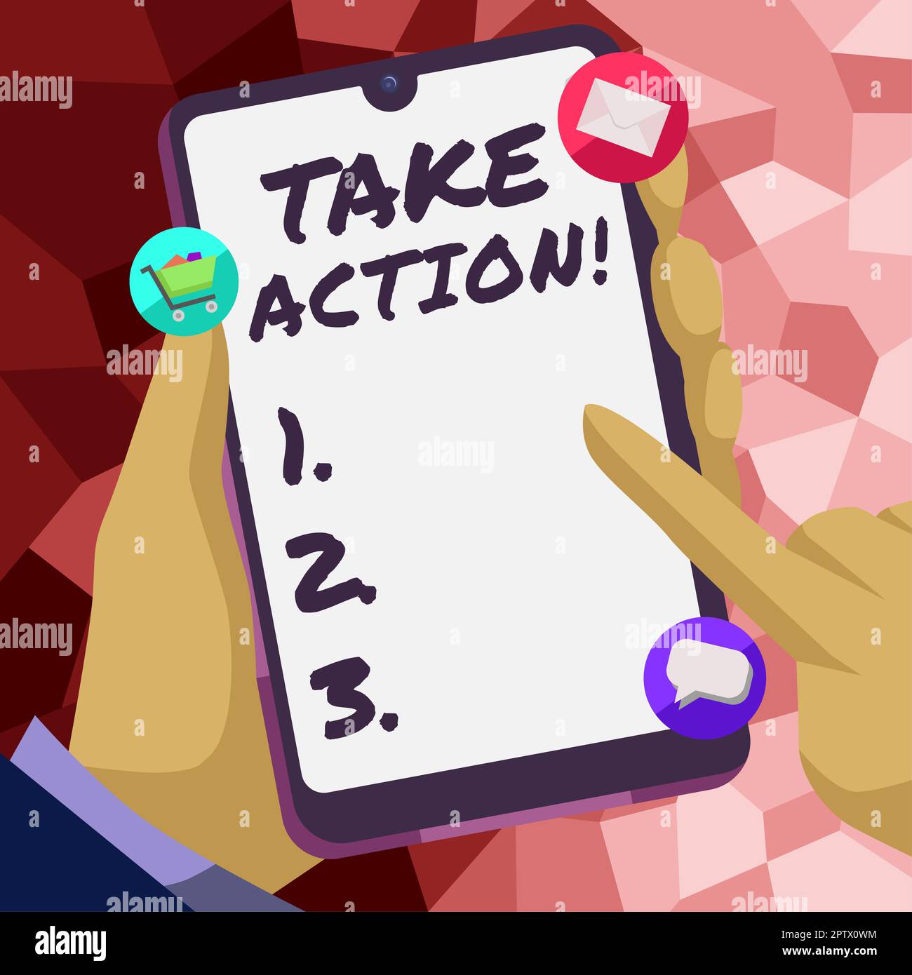 Conceptual caption Take Action, Concept meaning do something official ...