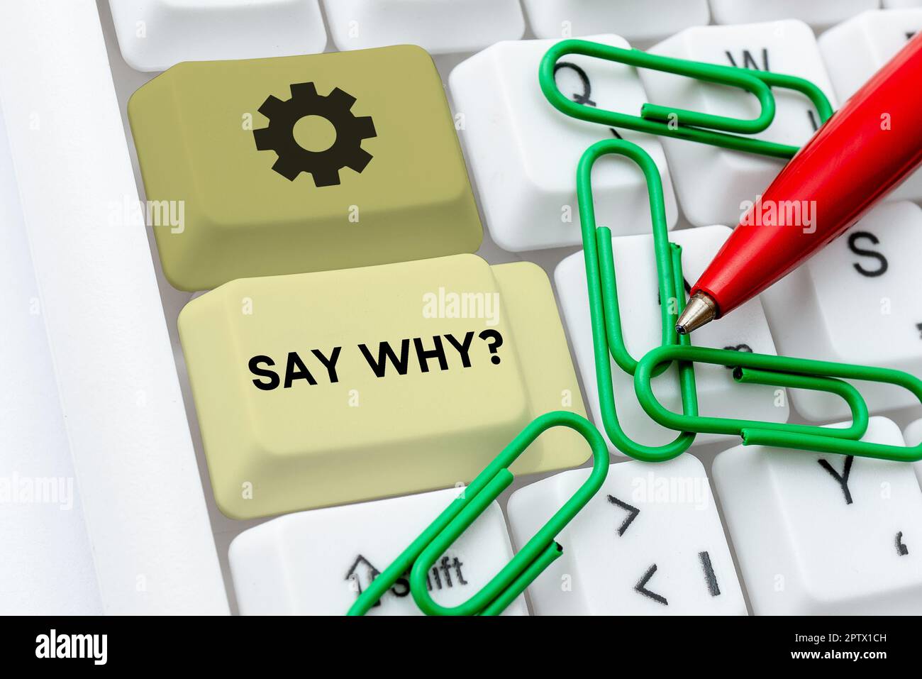 Text sign showing Say Why, Business overview Give an explanation ...