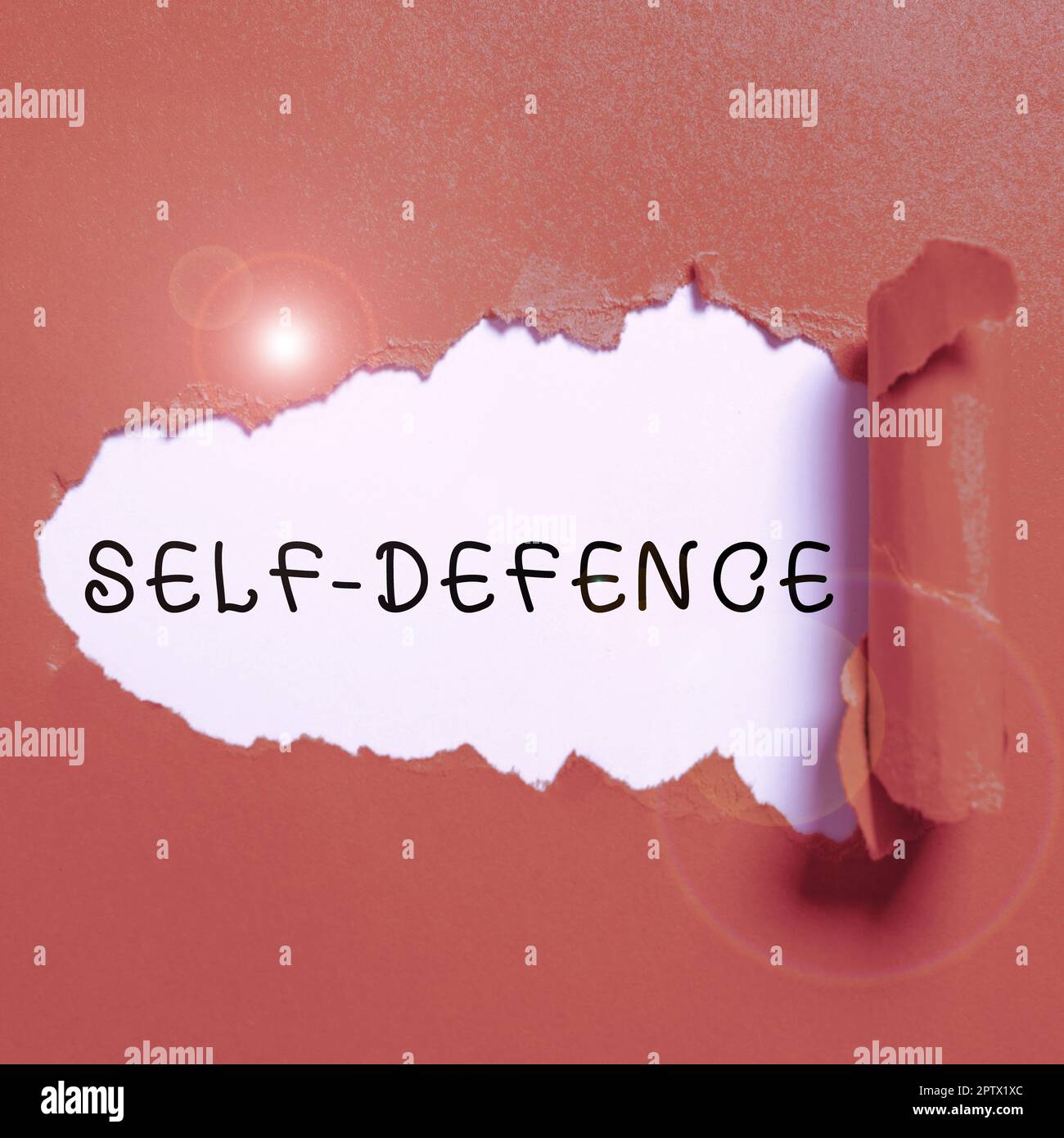 Conceptual caption Self Defense, Business idea the act of defending one ...