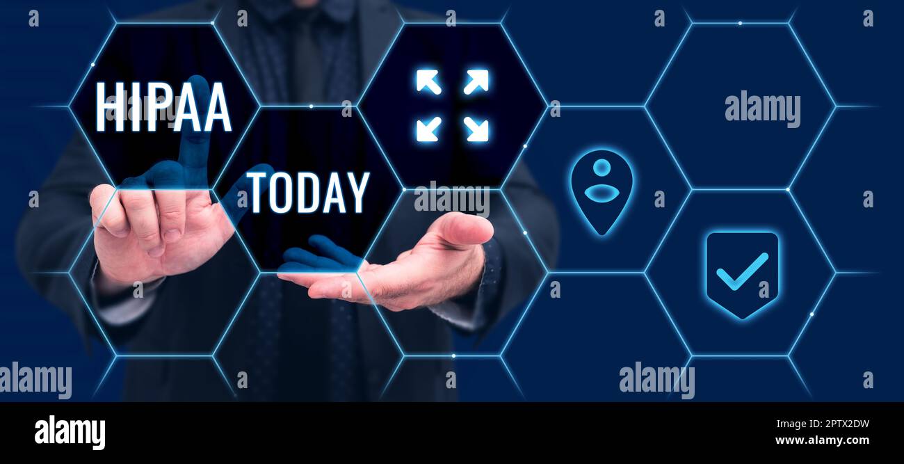 Sign displaying Hipaa, Concept meaning Acronym stands for Health ...