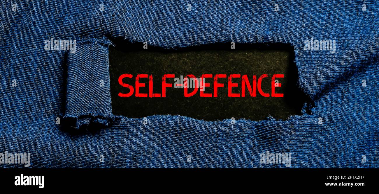 Conceptual display Self Defense, Conceptual photo the act of defending ...
