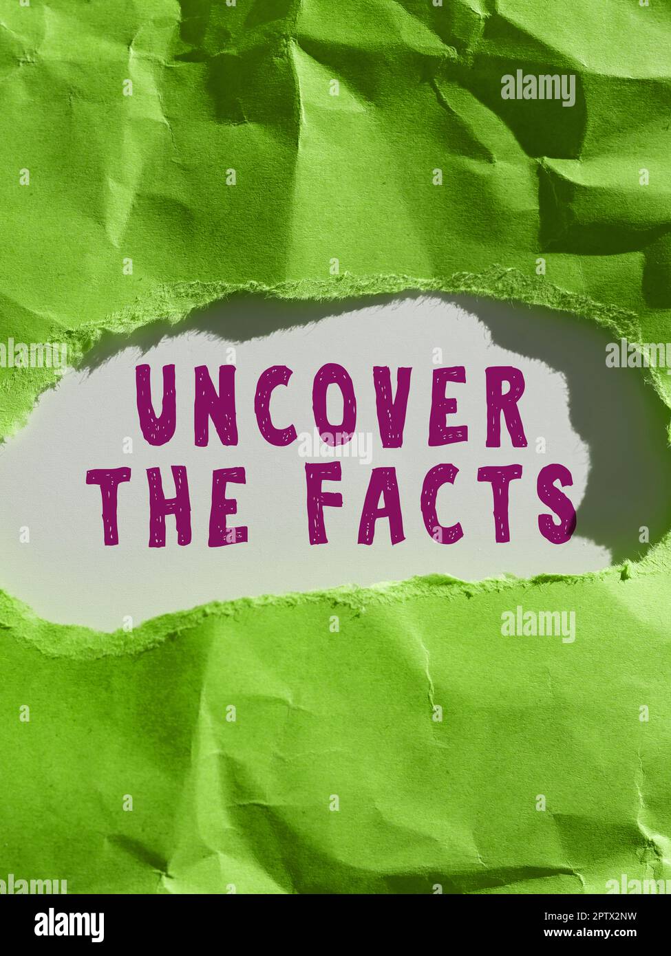 Conceptual caption Uncover The Facts, Conceptual photo Find the truth ...