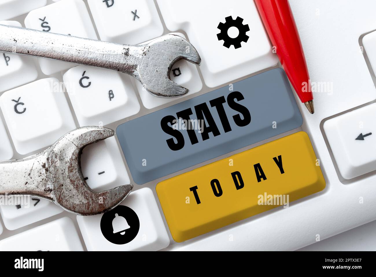 Hand writing sign Stats, Concept meaning practice or science of ...