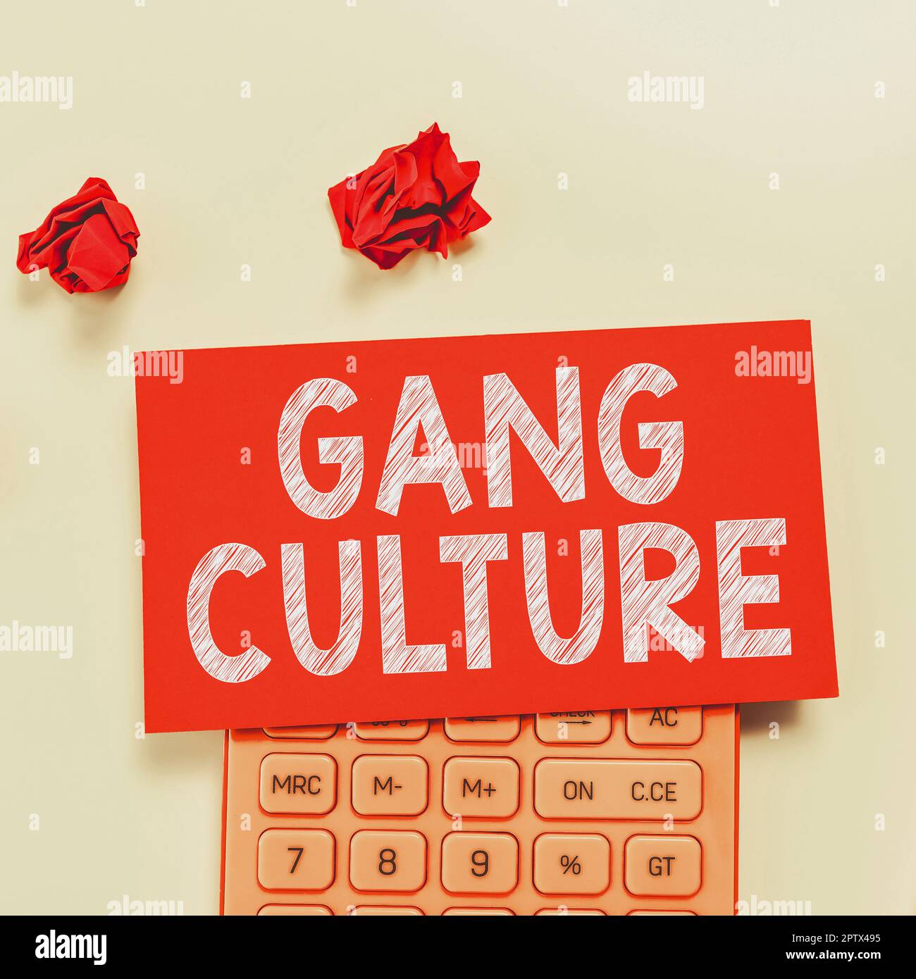 Sign displaying Gang Culture, Business concept particular organization ...