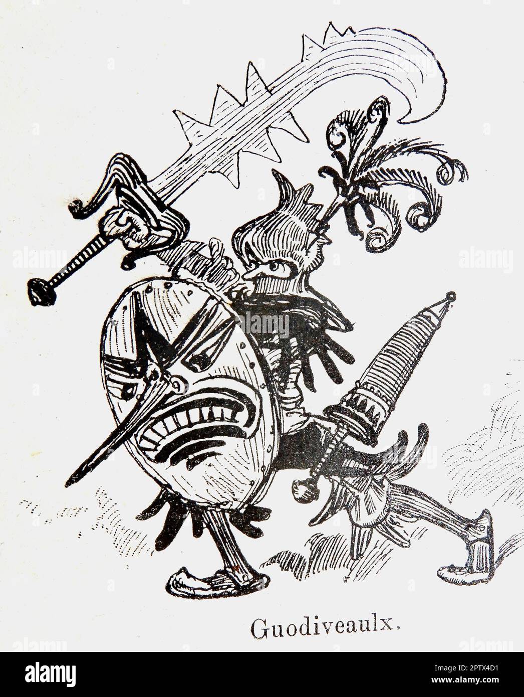 Albert Robida - On the War Path - Guodiveaux - 1886 Stock Photo - Alamy