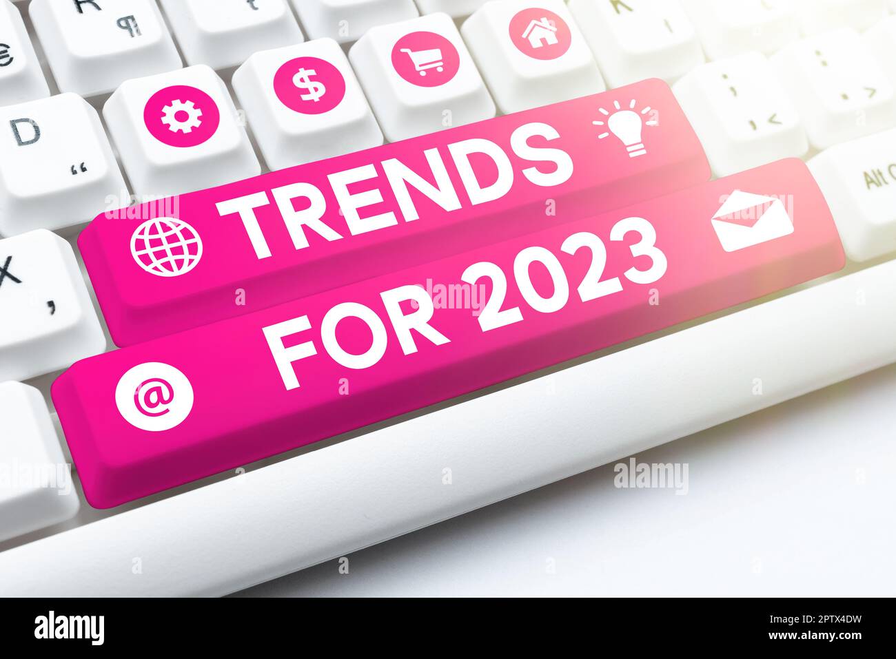 Hand writing sign Trends For 2023, Internet Concept list of things that ...
