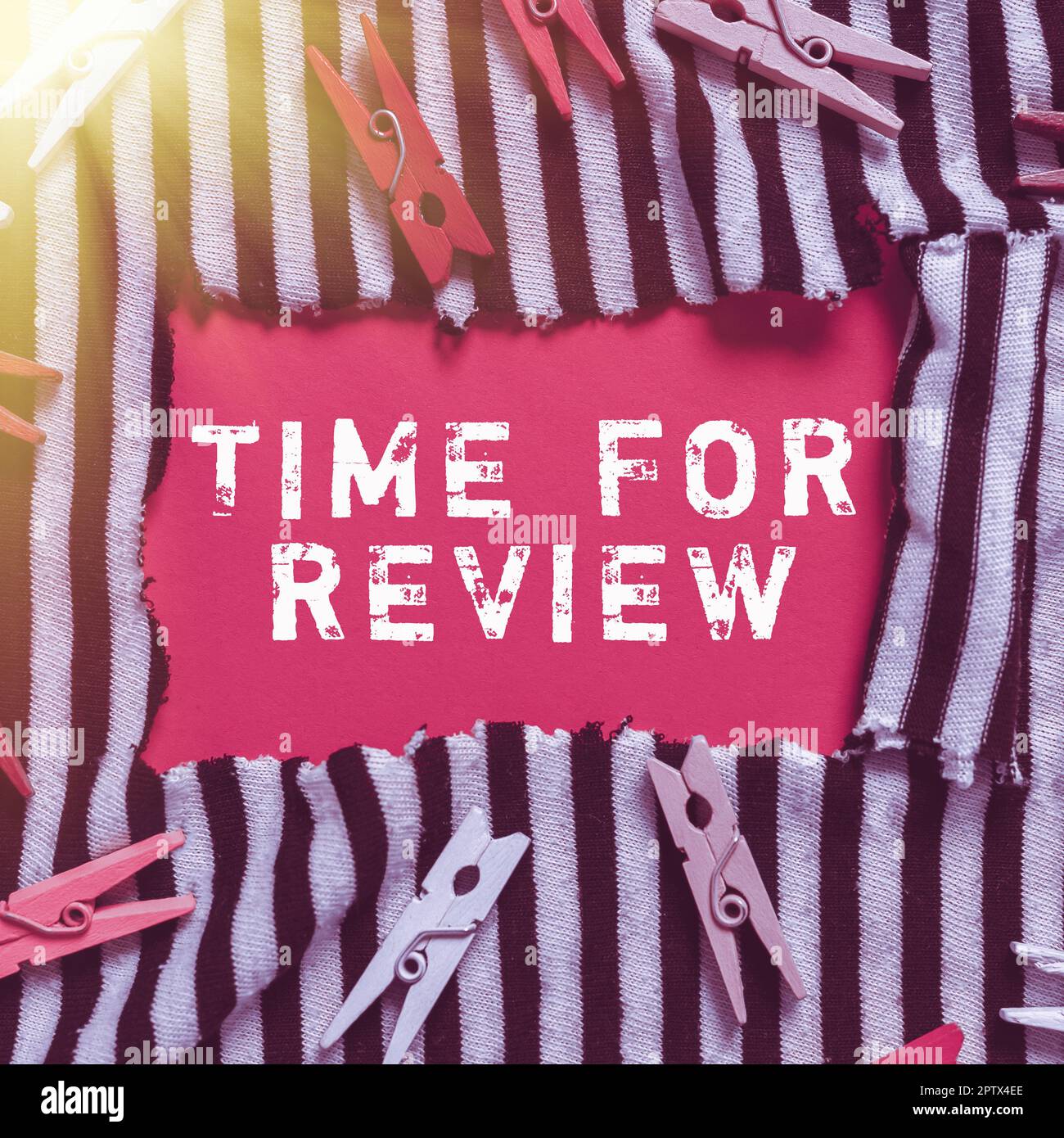 Handwriting text Time For Review, Concept meaning Evaluation Feedback ...