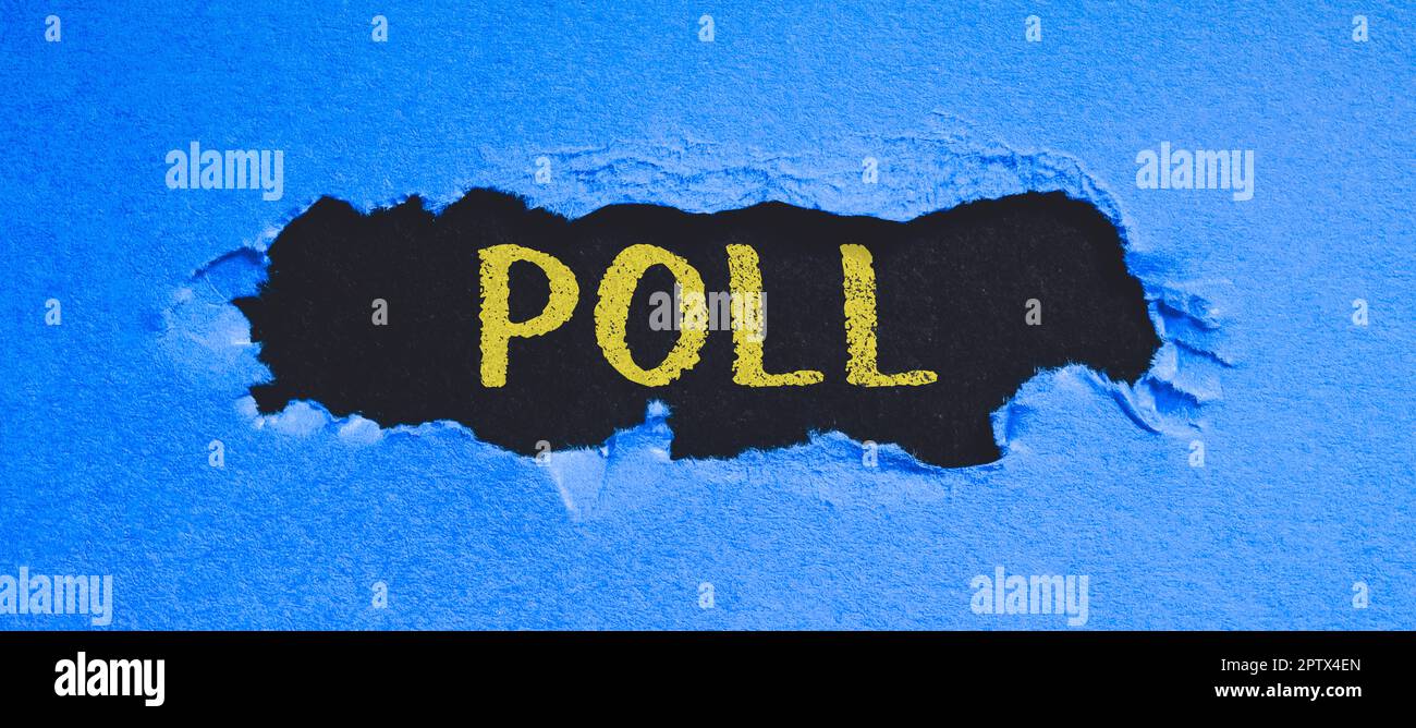 Handwriting Text Poll Business Showcase Record Of The Number Of Votes