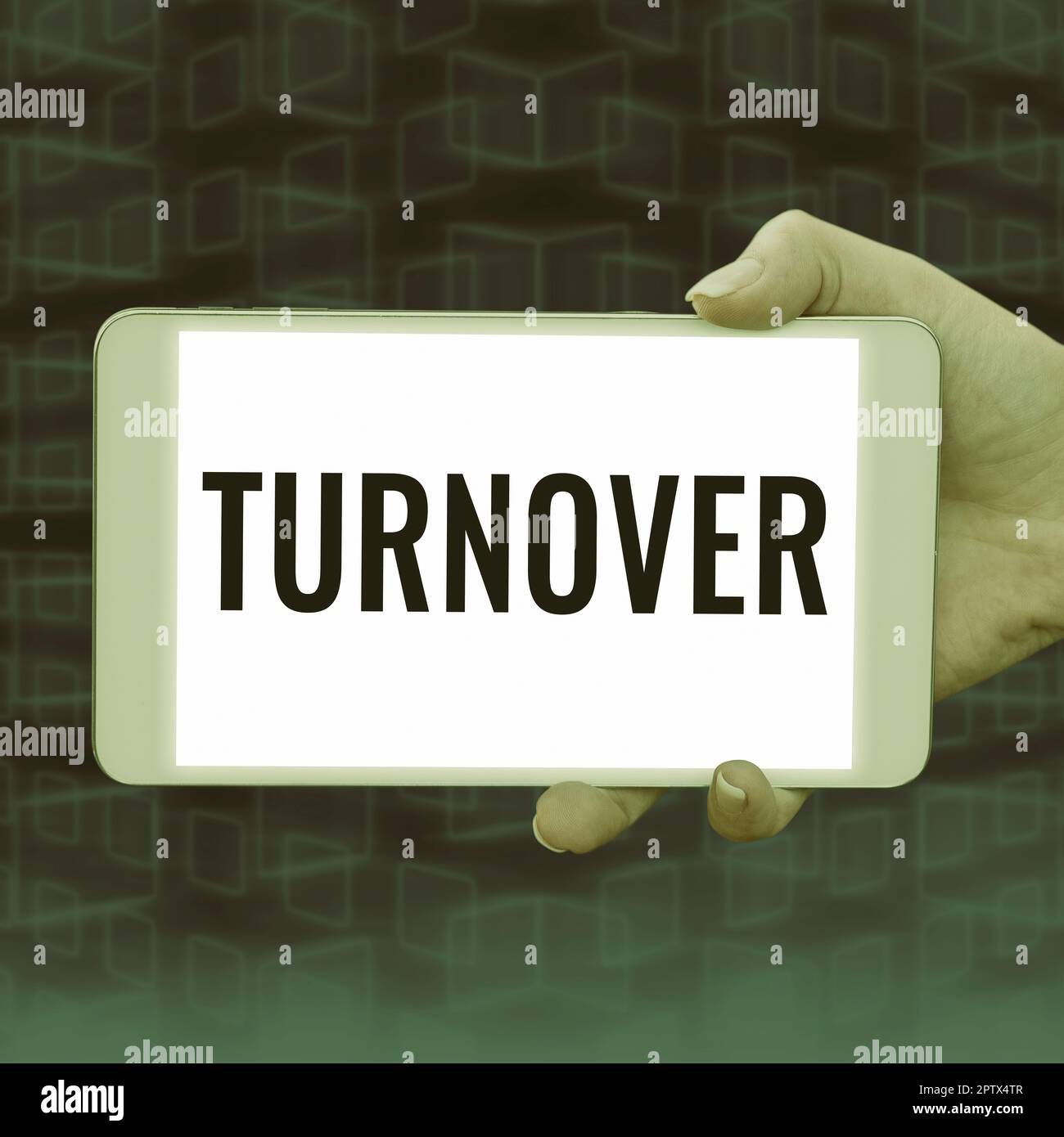 Hand writing sign Turnover, Concept meaning the percentage of workers ...