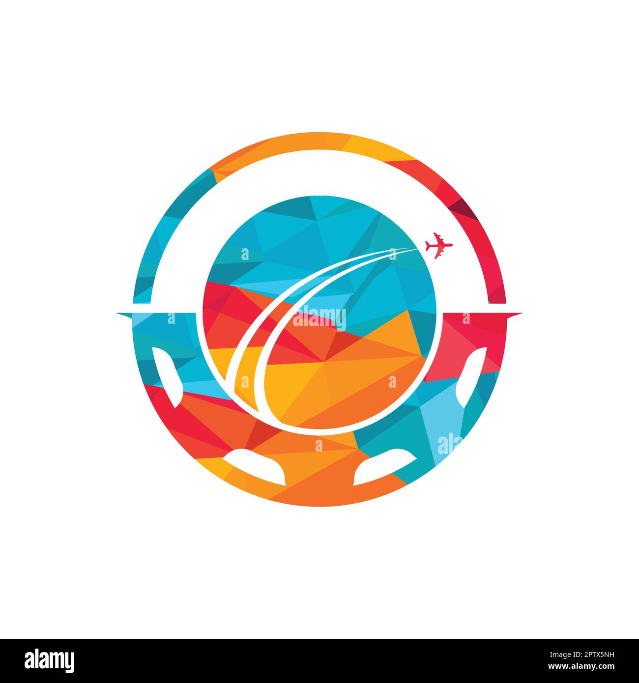 Gear travel vector logo design. Abstract airplane travel fly with gear ...