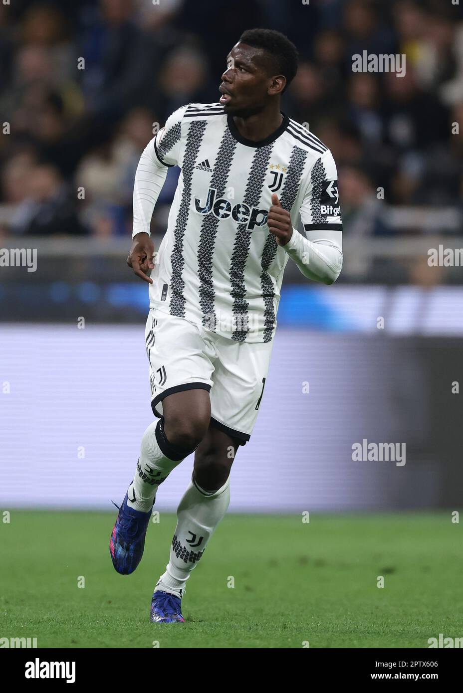 Milan, Italy, 26th April 2023. Paul Pogba of Juventus during the Coppa ...