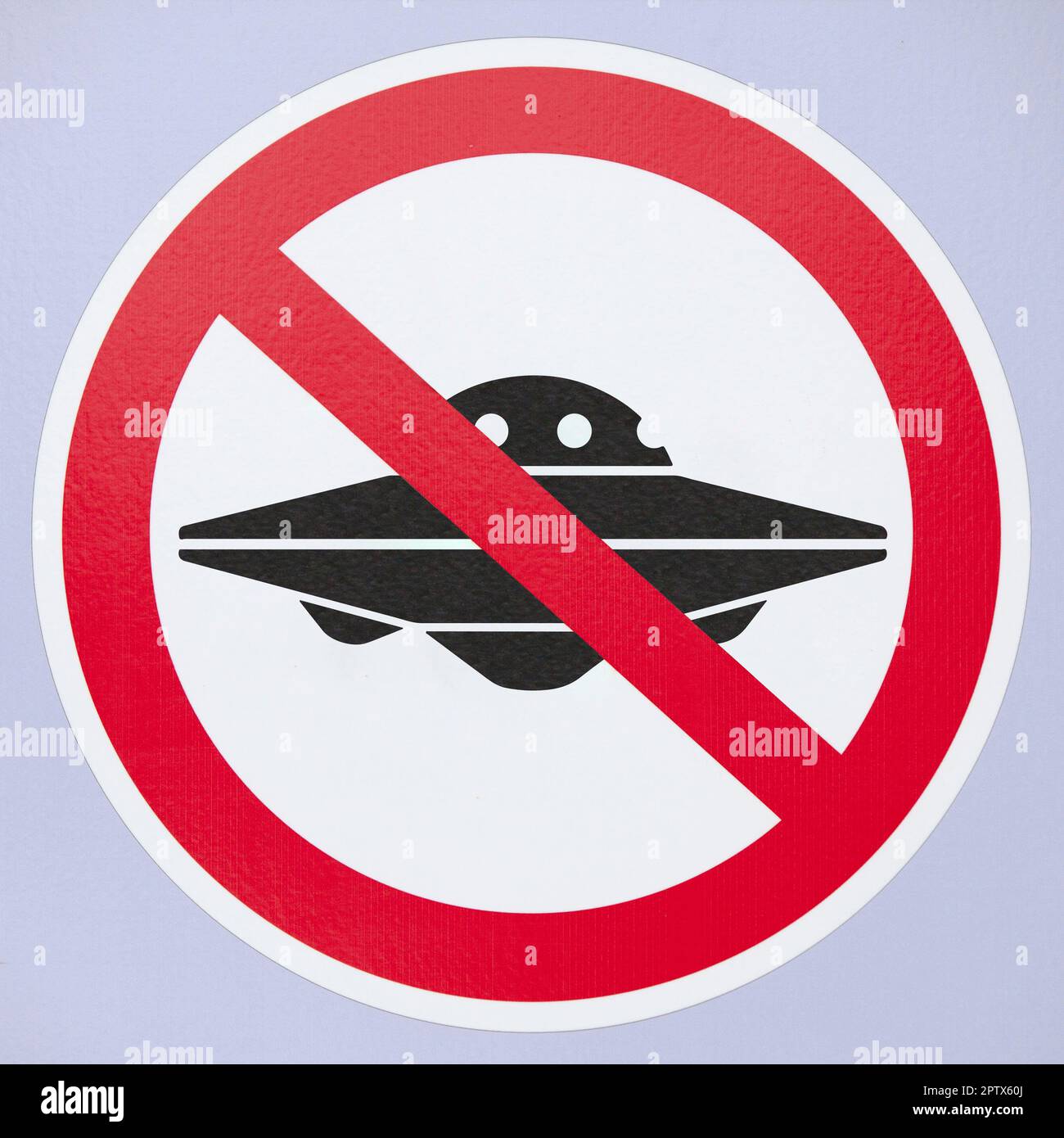 Close up on No UFO Sign Stock Photo - Alamy
