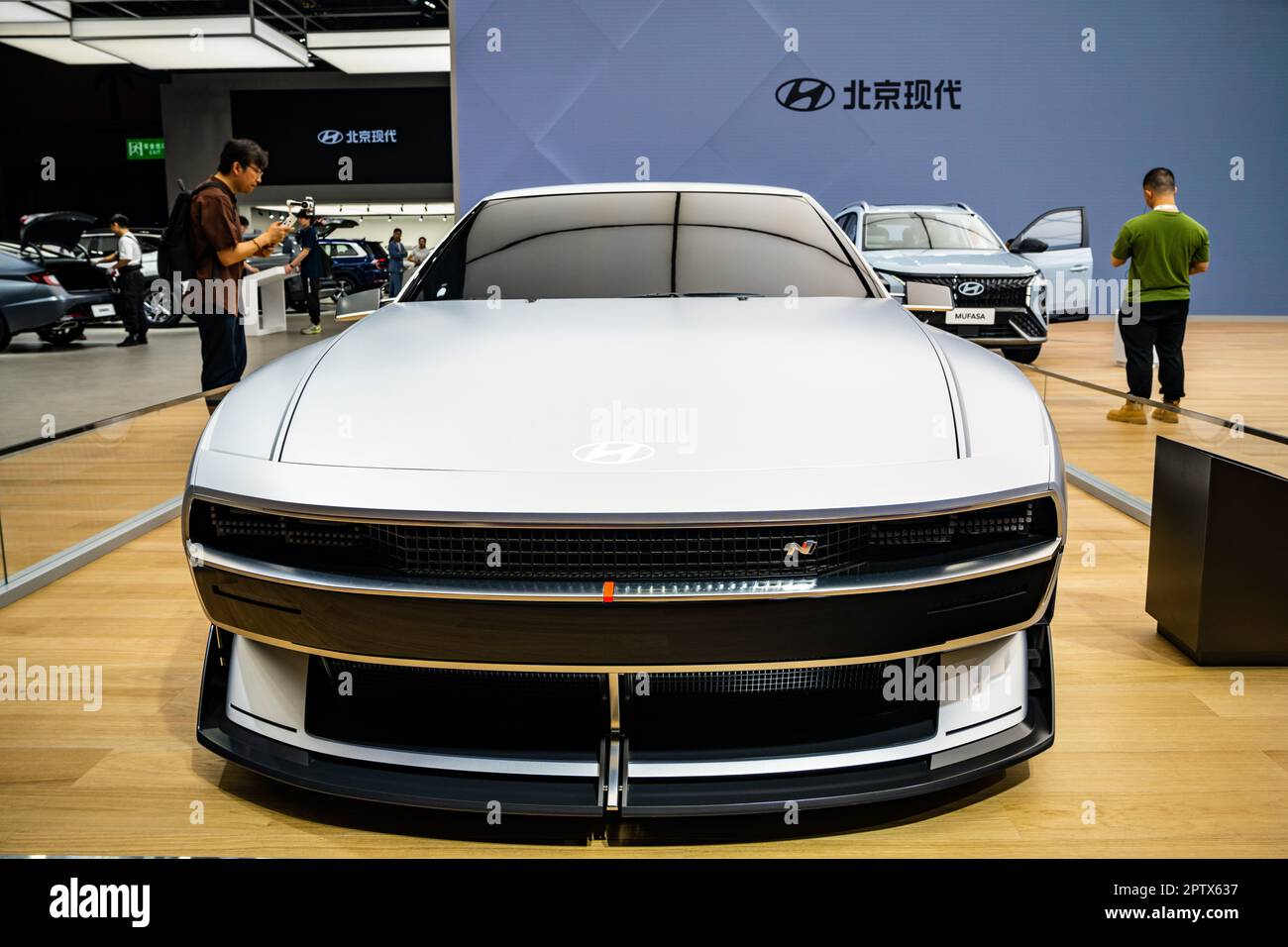 Hyundai N Vision 74 experimental hydrogen fuel cell vehicle on display ...