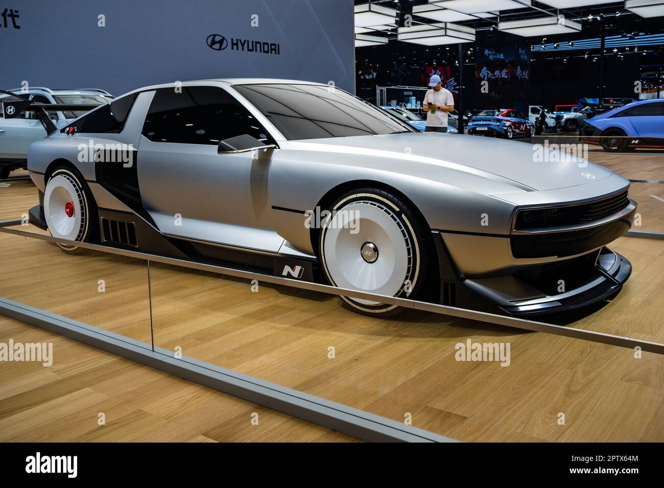 Hyundai N Vision 74 experimental hydrogen fuel cell vehicle on display ...