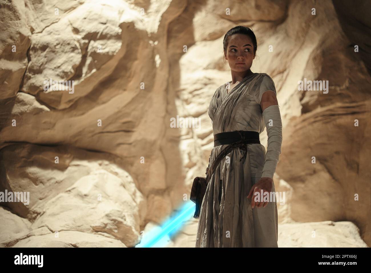 Kyiv, Ukraine - April 14, 2023: Cosplayer girl portrays character Rey ...