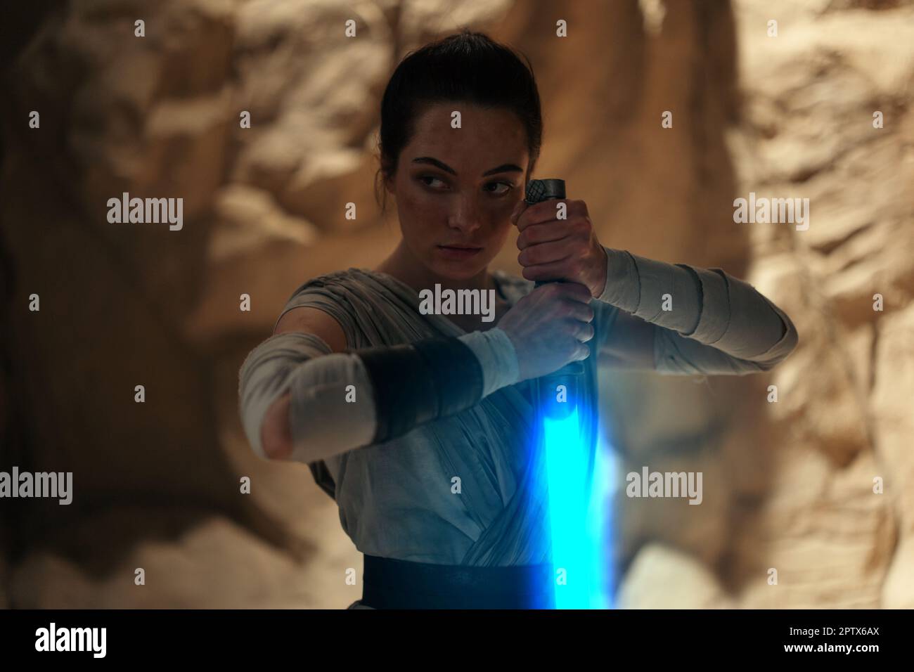 Kyiv, Ukraine - April 14, 2023: Cosplayer girl portrays character Rey ...