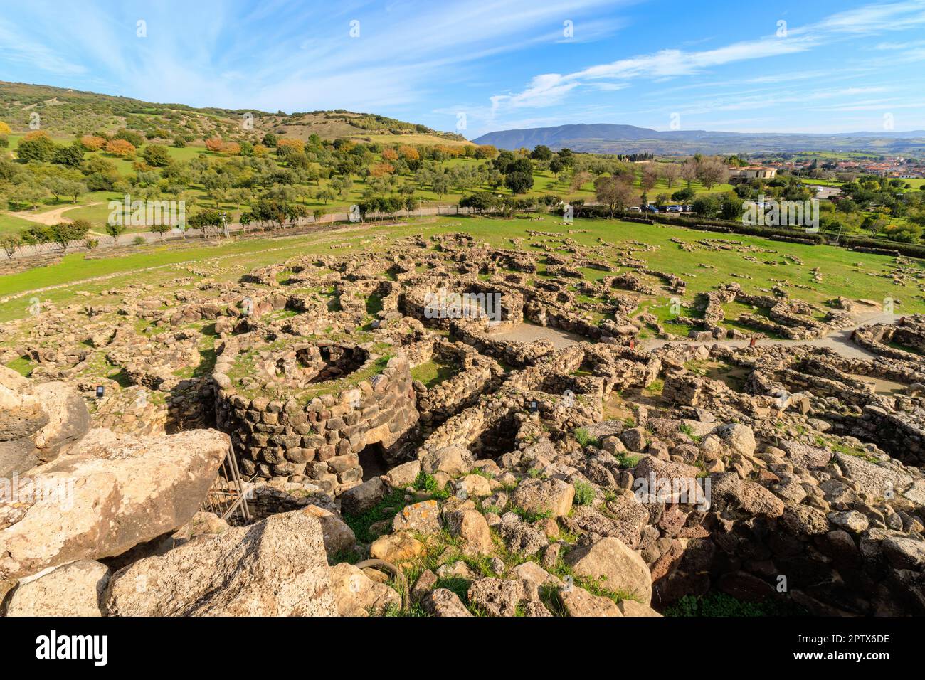 Su Nuraxi is a nuragic archaeological site in Barumini, Sardinia, Italy ...