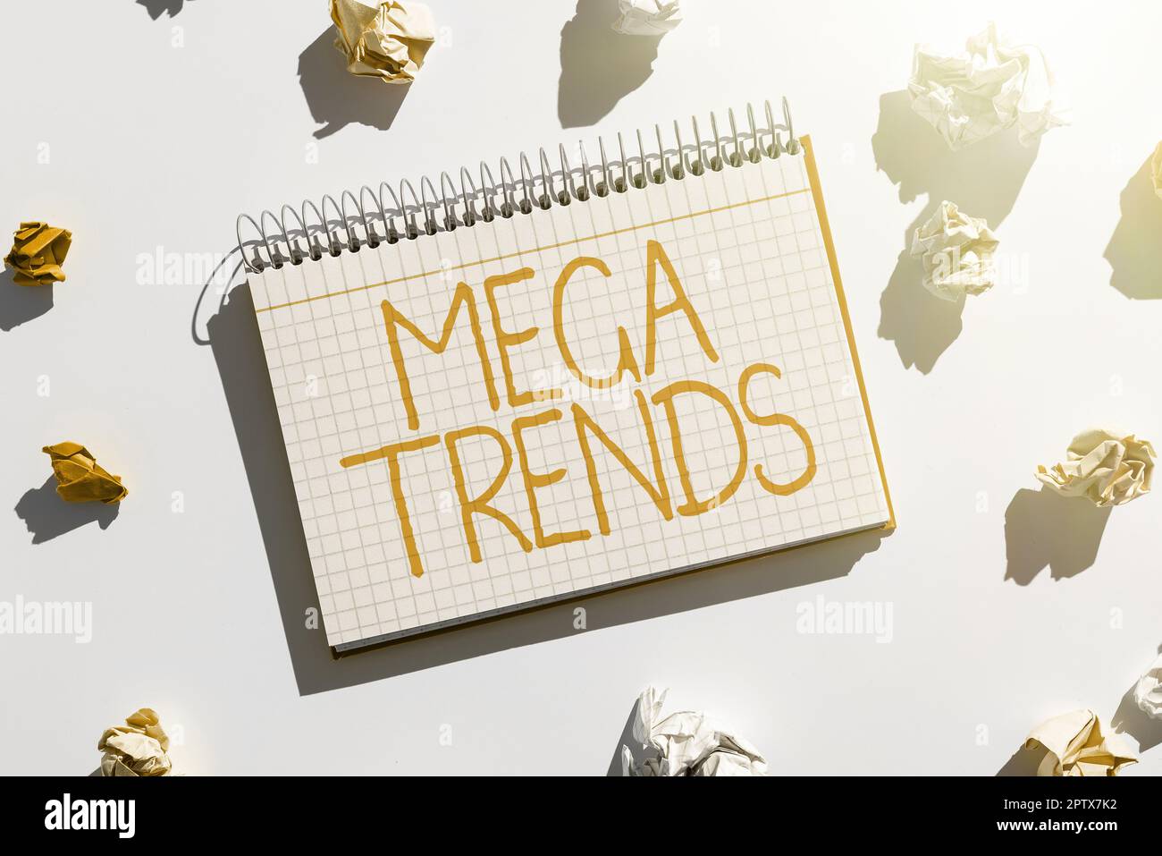 Conceptual display Mega Trends, Word Written on powerful phenomena ...