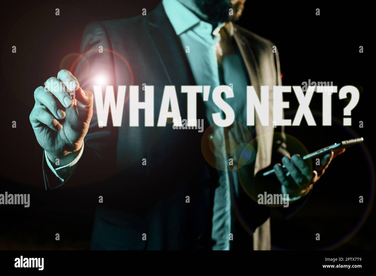 Text showing inspiration What's Next, Internet Concept Get information ...