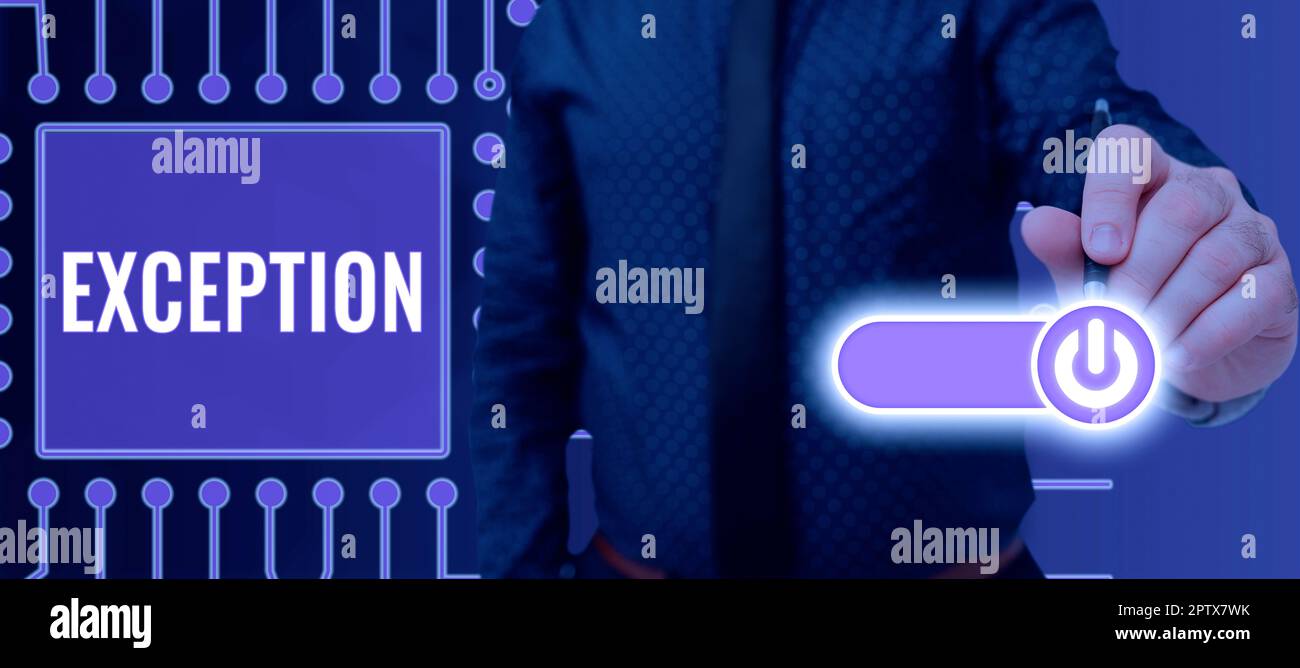 Conceptual display Exception, Word for person or thing that is excluded ...