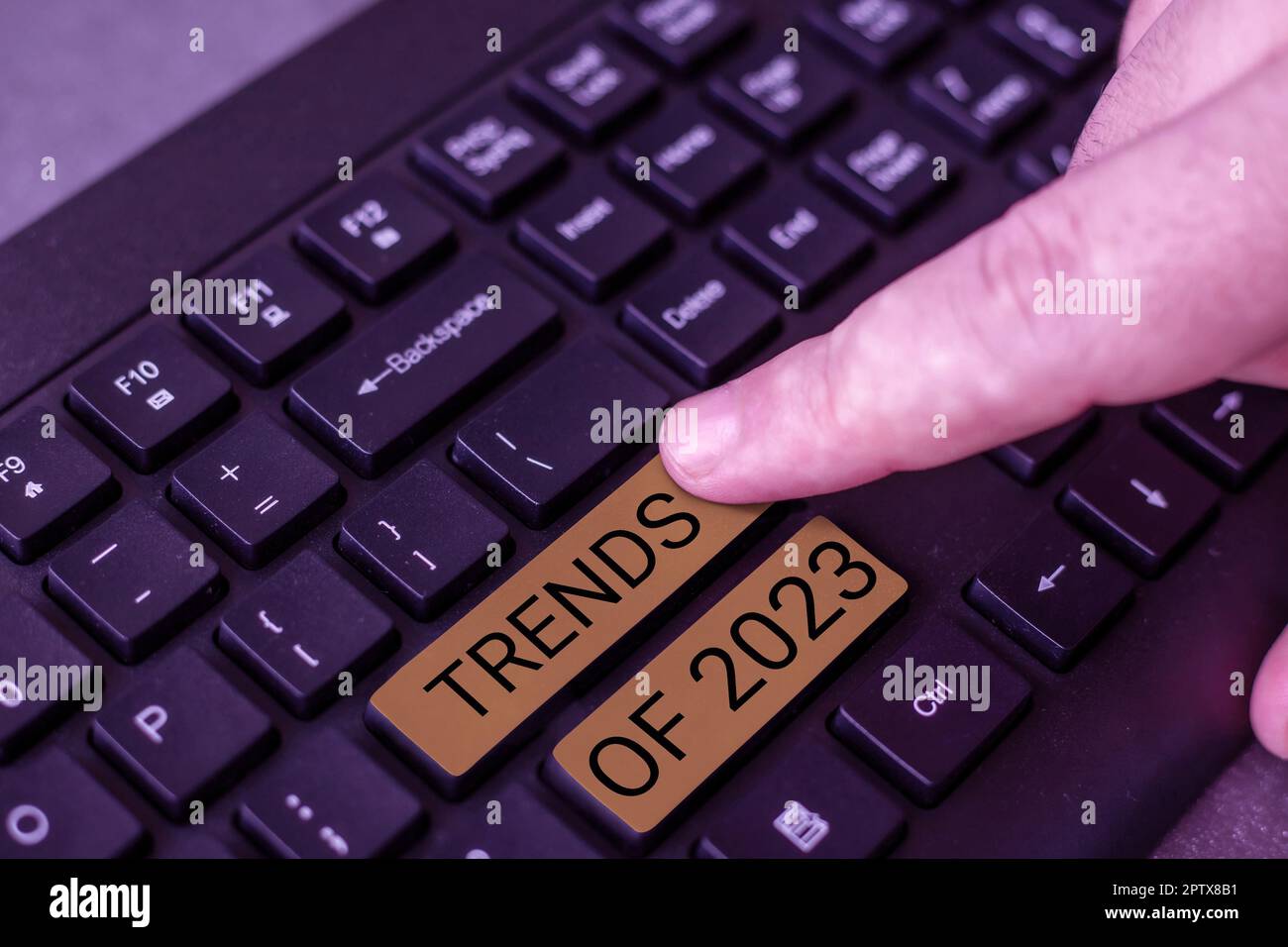 Writing displaying text Trends Of 2023, Concept meaning things that is ...