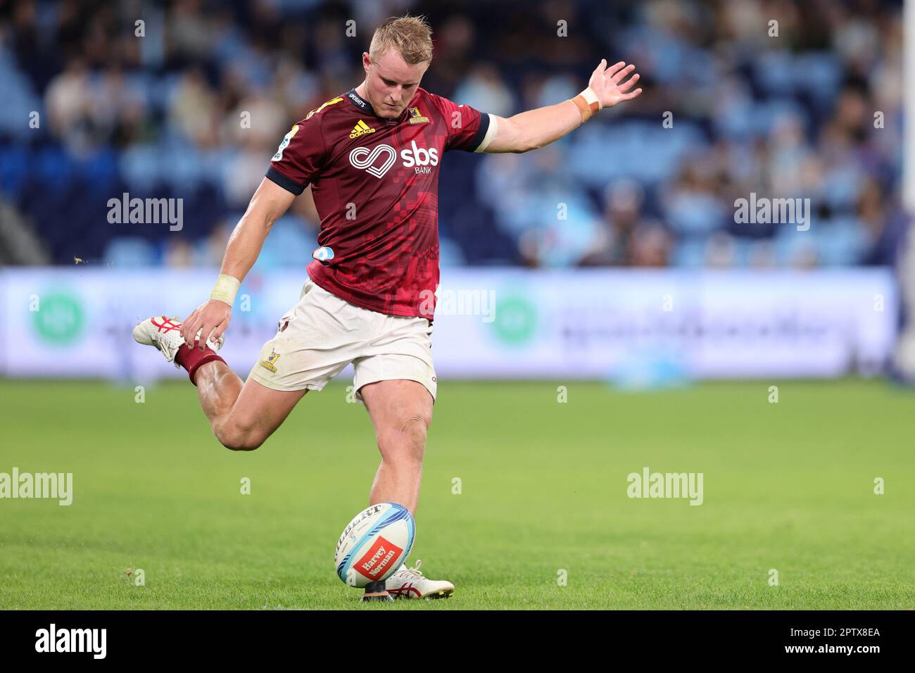 Sydney, Australia, 28 April, 2023. Sam Gilbert of Highlanders converts ...