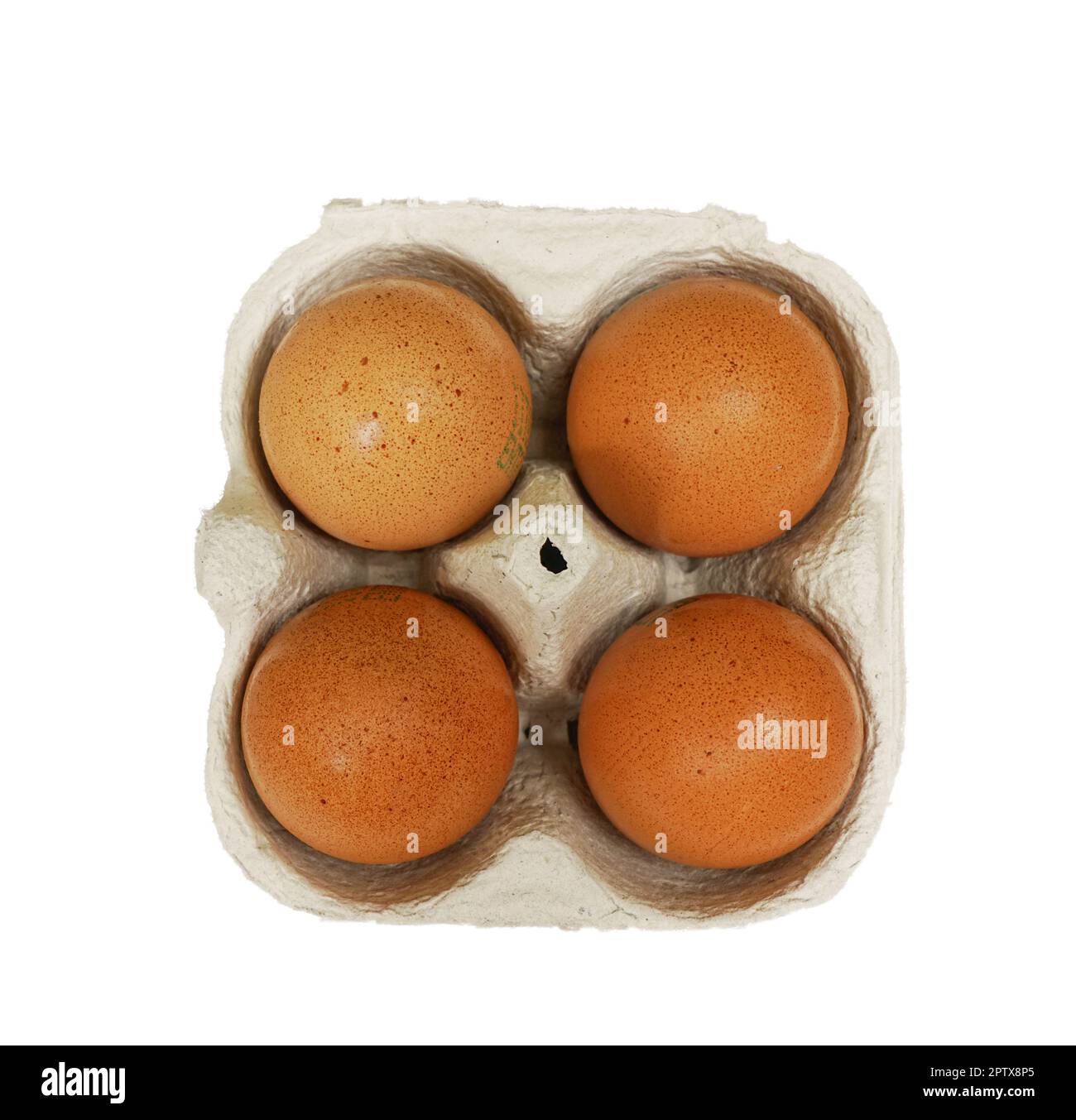 four eggs in a carton box on the transparent background Stock Photo - Alamy