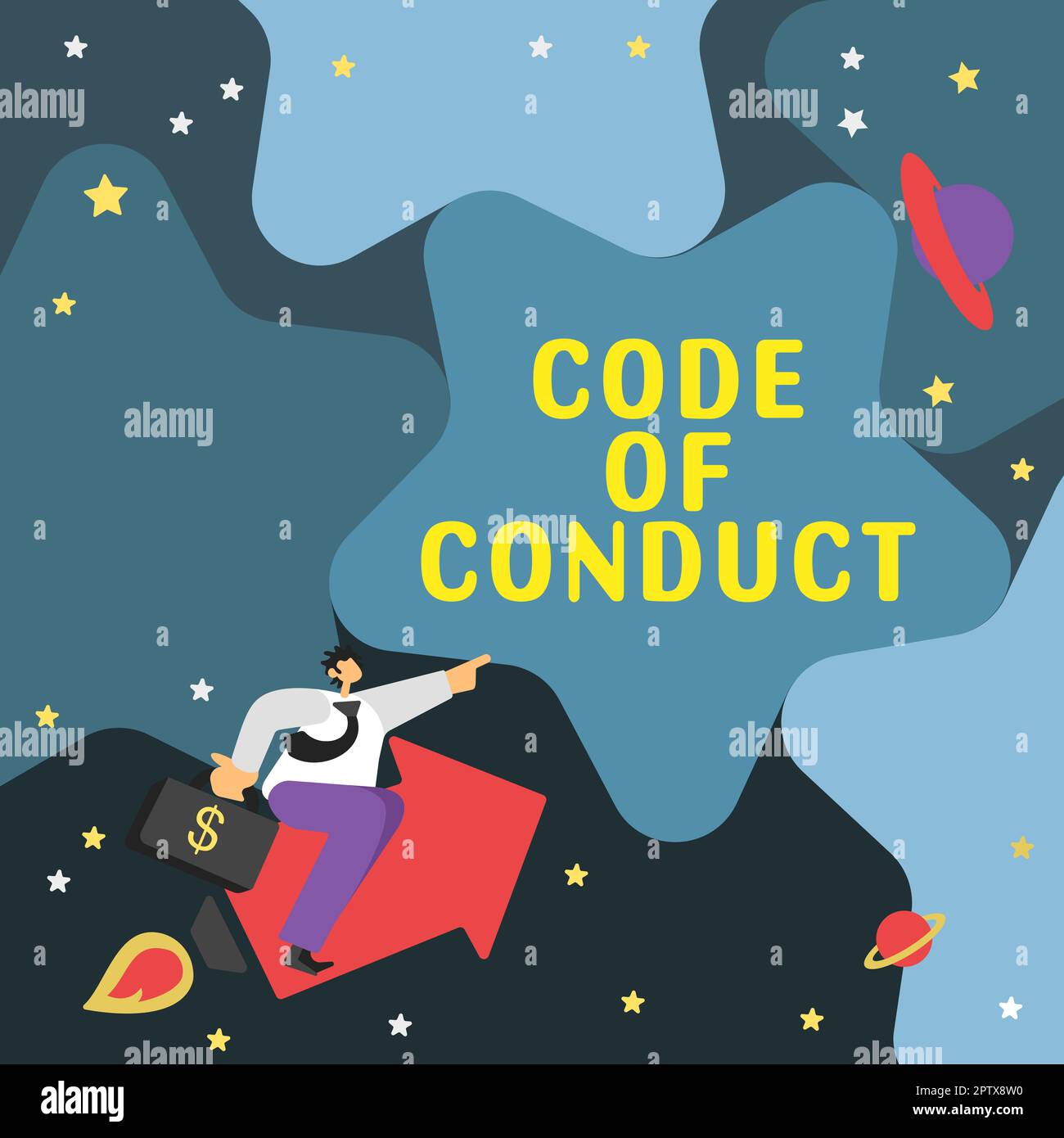 Conceptual display Code Of Conduct, Conceptual photo Ethics rules moral ...