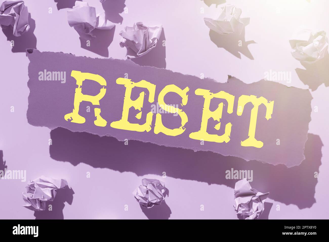 Conceptual caption Reset, Business approach cause device return to its ...