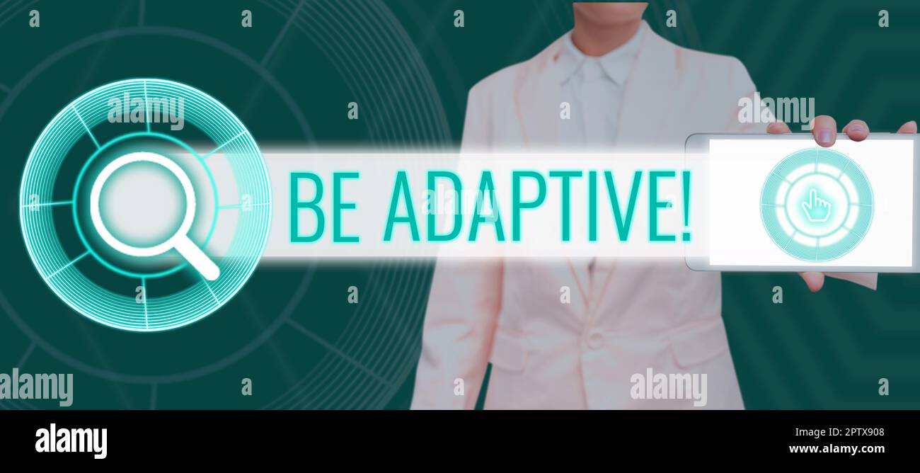 Conceptual display Be Adaptive, Business idea make the difference being ...