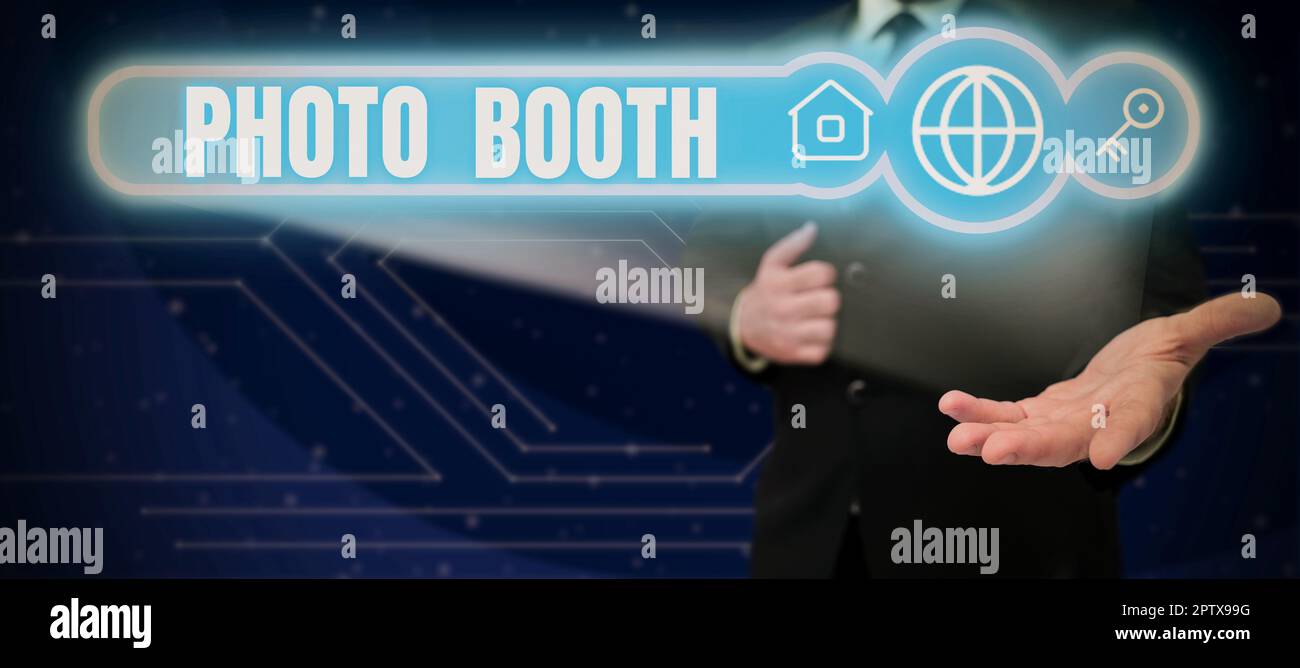Conceptual display Photo Booth, Concept meaning form of photo sharing ...