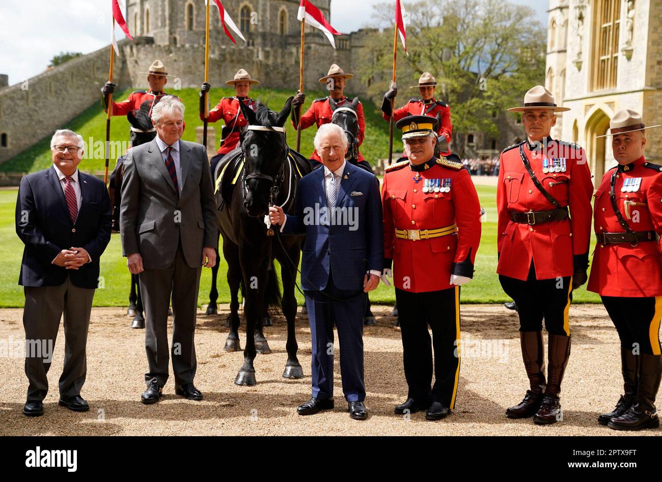 King Charles III (centre) alongside Ralph Goodale, the High ...
