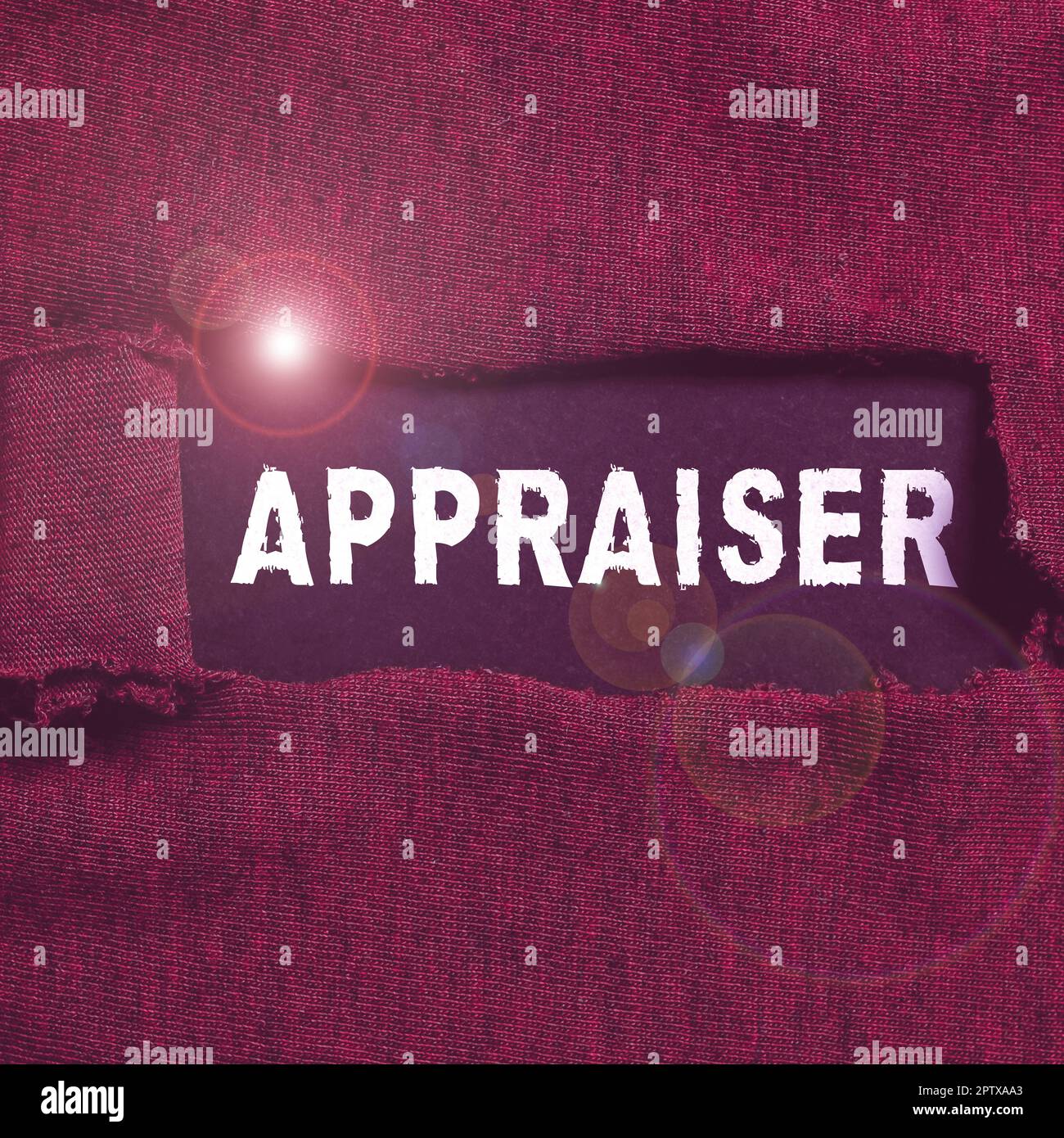 Sign displaying Appraiser, Word Written on person that estimates the ...