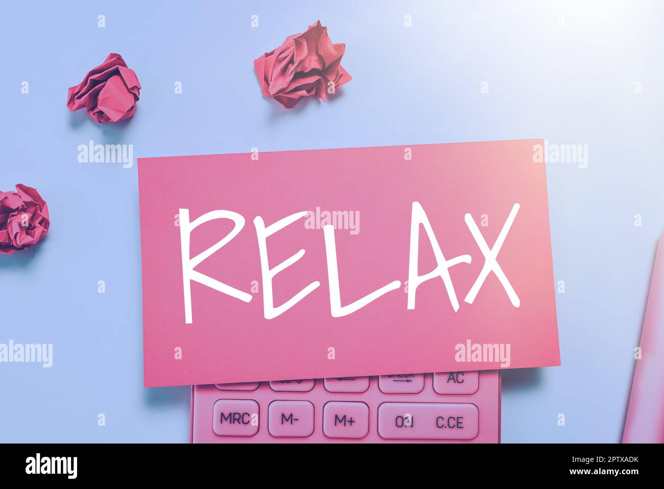 Conceptual display Relax, Word for make or become less tense anxious ...