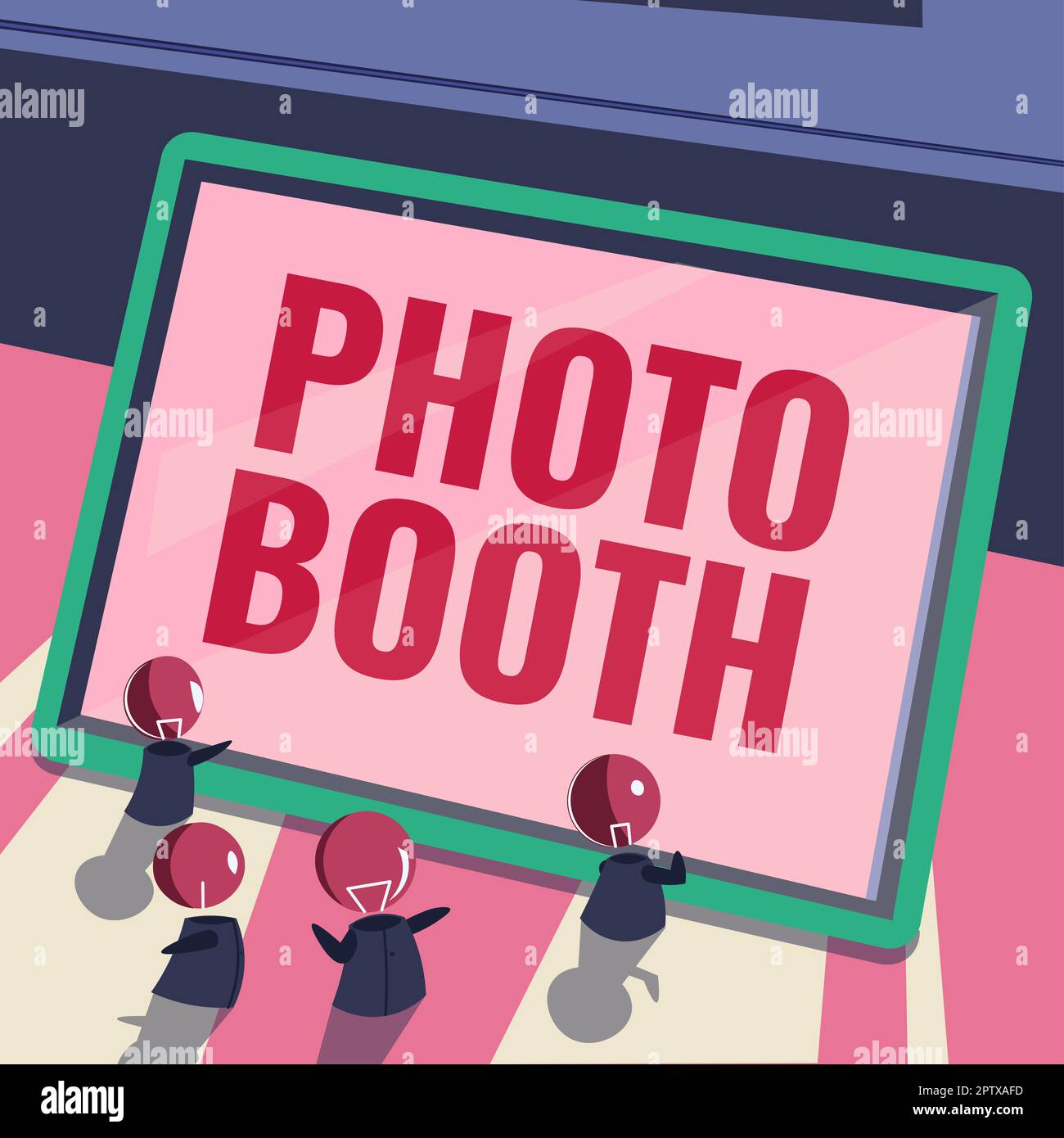 Hand writing sign Photo Booth, Conceptual photo form of photo sharing ...