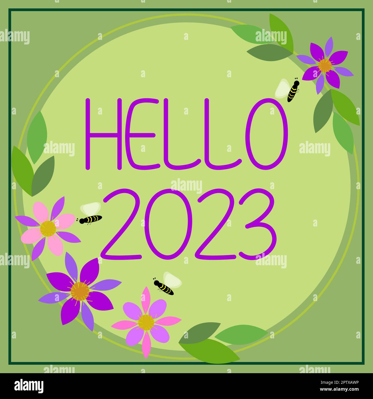 Handwriting text Hello 2023, Concept meaning celebration of the ...