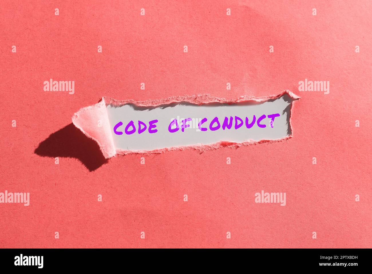 Conceptual display Code Of Conduct, Conceptual photo Ethics rules moral ...