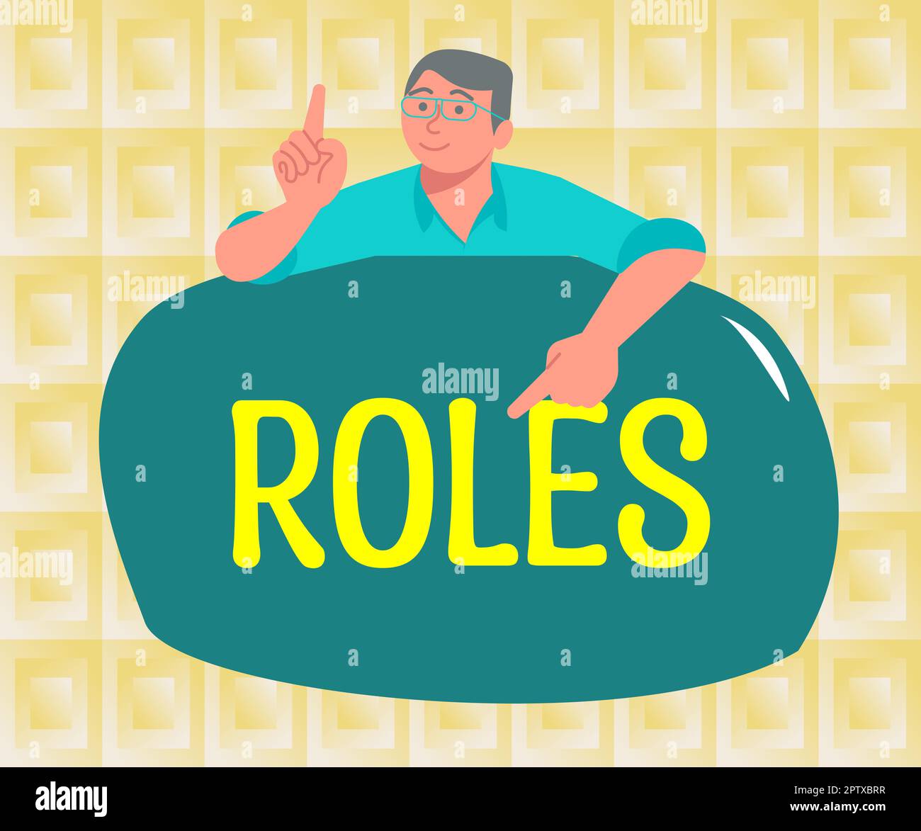 Sign displaying Roles, Business overview part played by person thing in ...