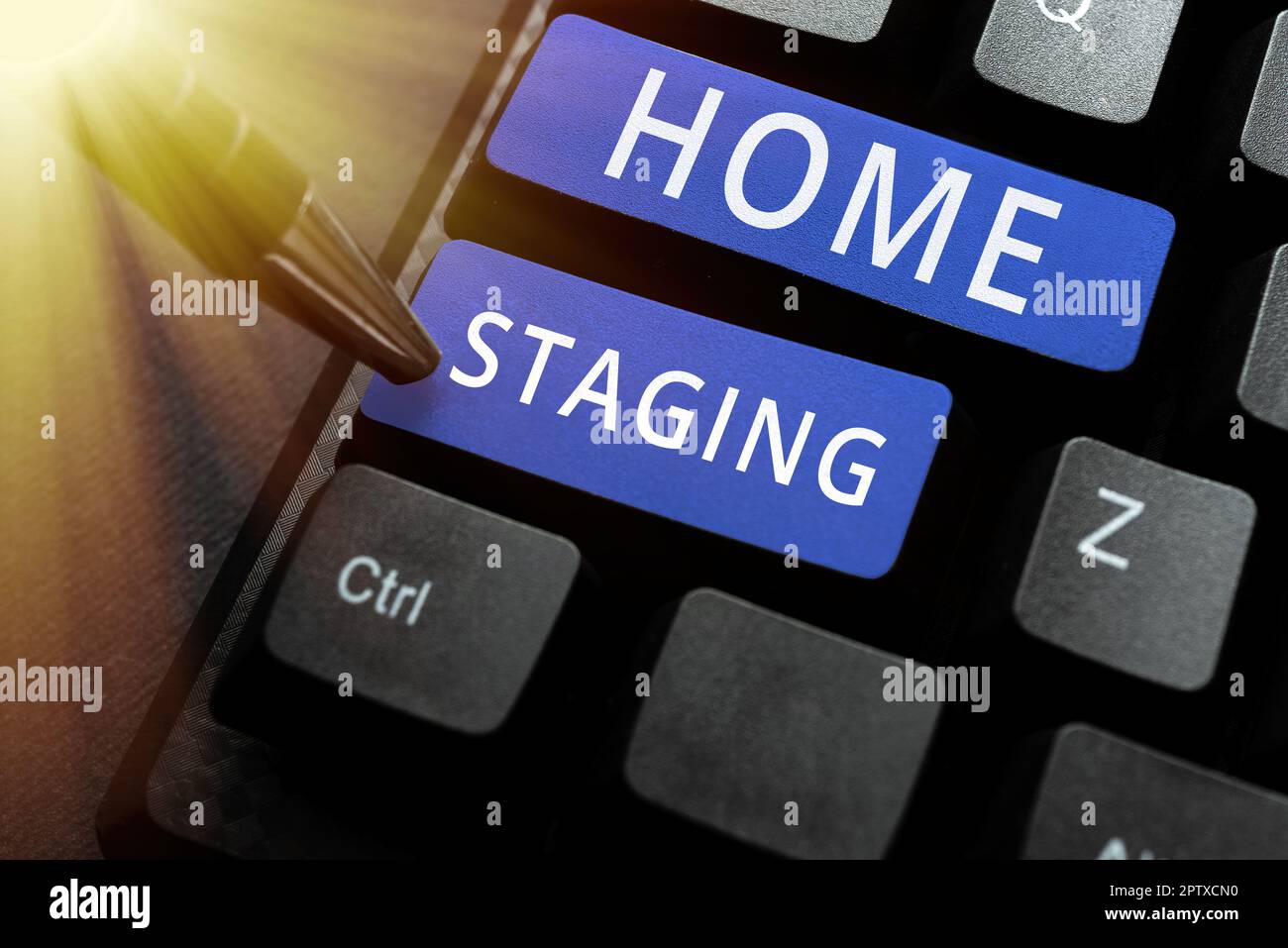 Conceptual display Home Staging, Concept meaning preparation of a ...