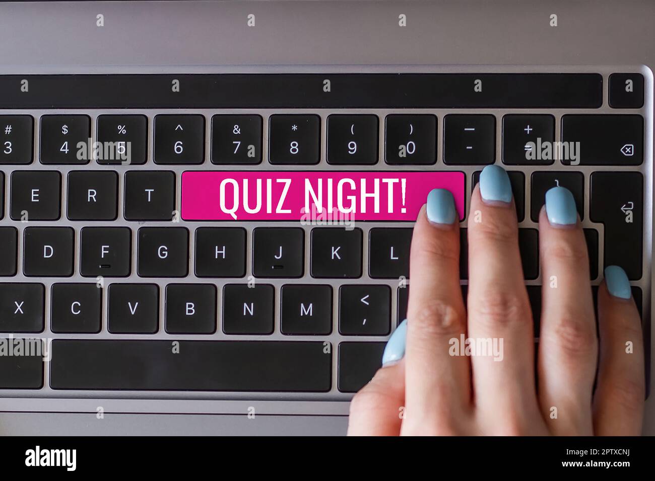 Hand writing sign Quiz Night, Business concept evening test knowledge ...