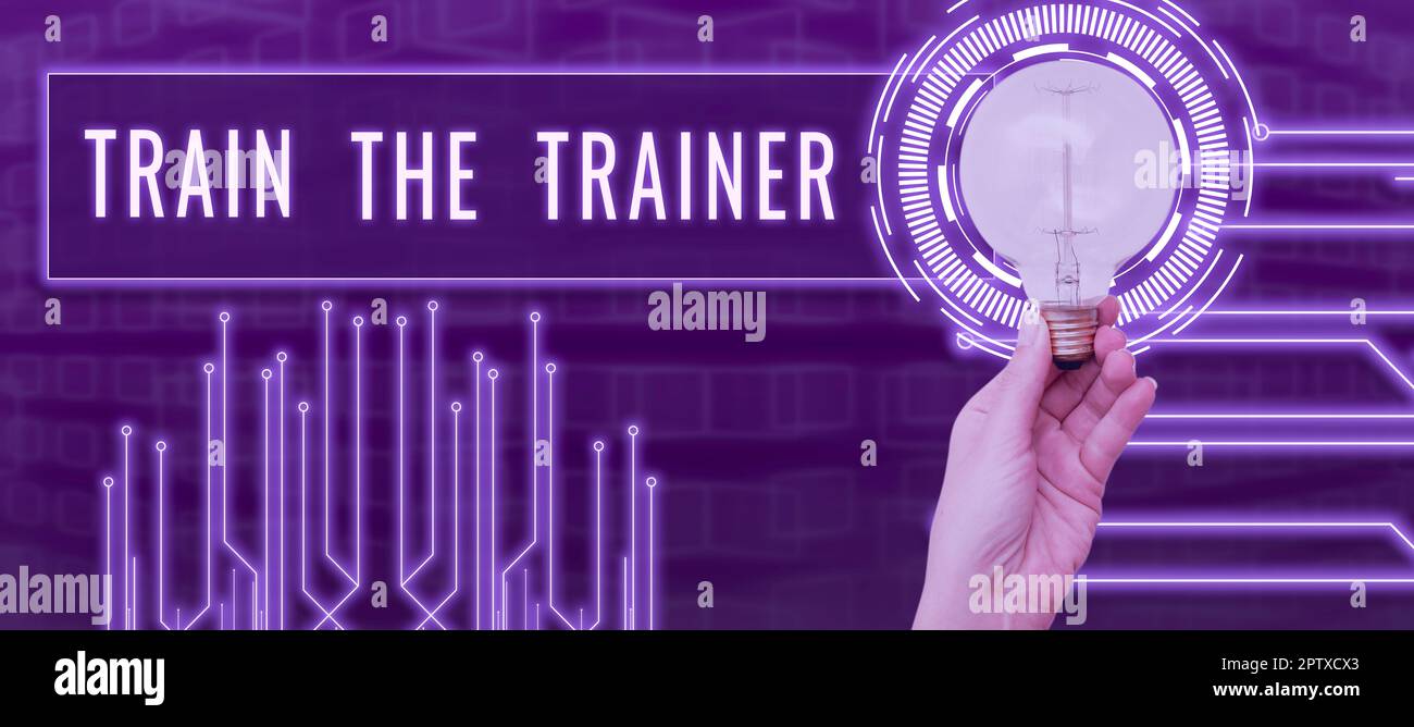 Sign displaying Train The Trainer, Concept meaning identified to teach ...
