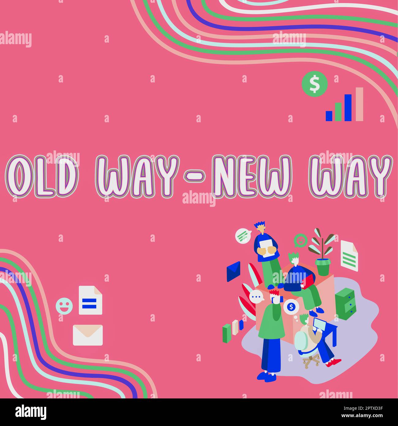Conceptual display Old Way New Way, Business idea talking how you can ... Conceptual display Old Way New Way, Business idea talking how you can ...