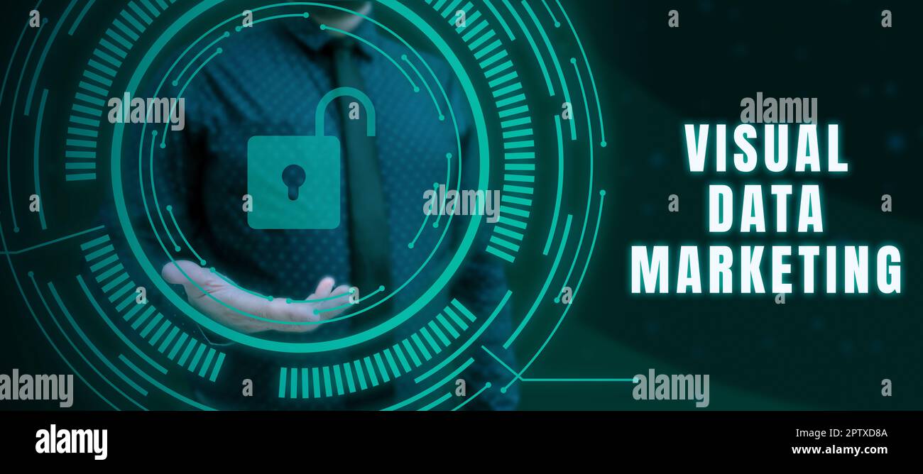 Conceptual display Visual Data Marketing, Business showcase Use images ...
