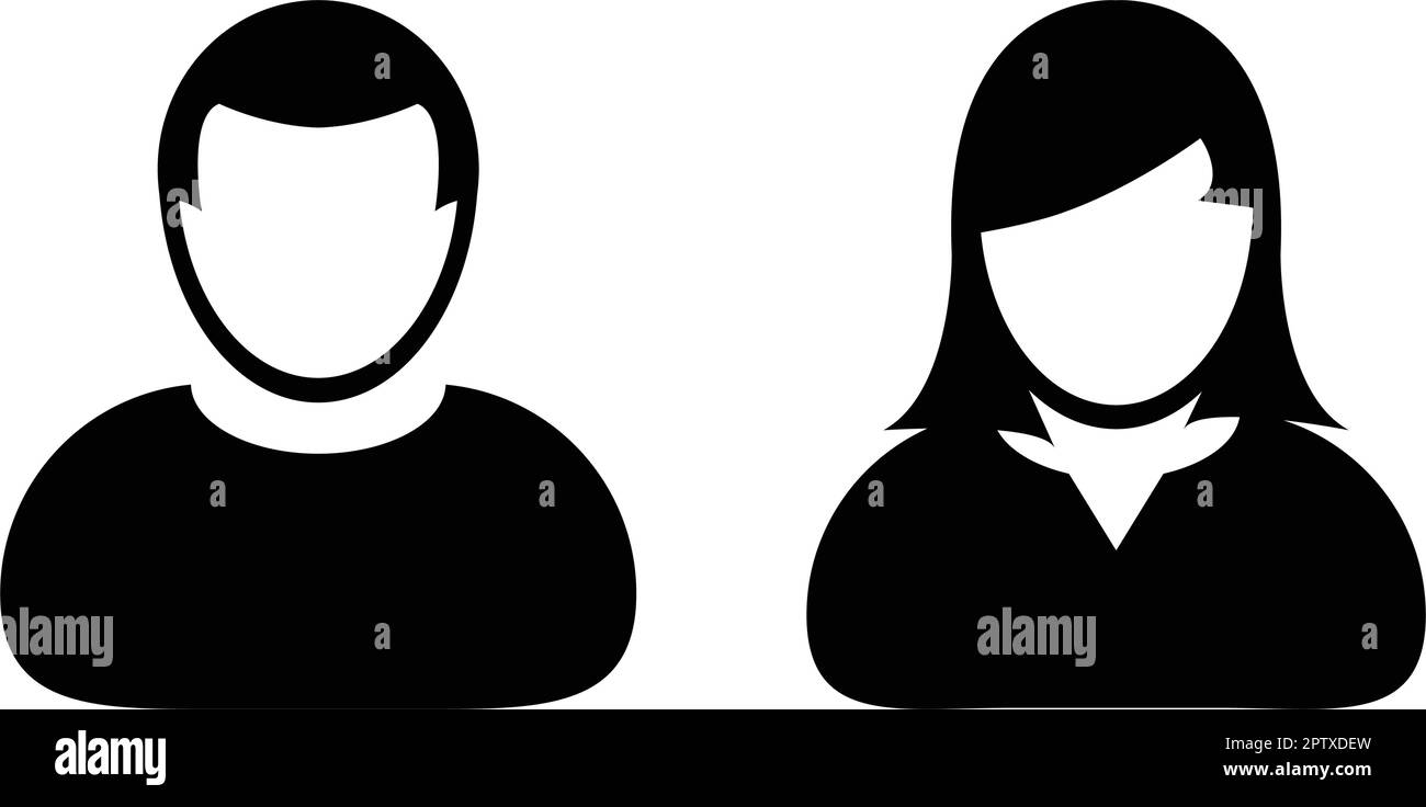 Avatar icon vector male and female user person profile symbol for ...